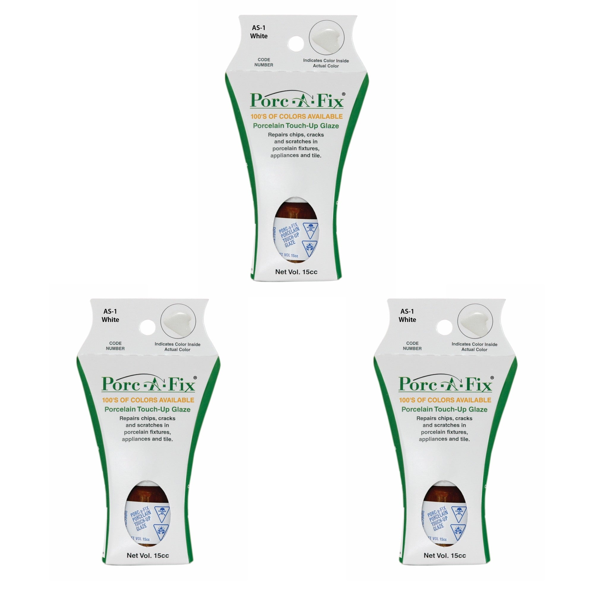 Porc-A-fix Touch-Up Repair Glaze, American Standard, White (AS-1) - Se ...