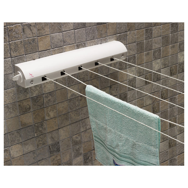 Heavy Duty Retractable Clothesline Indoor 5-Line, Collapsible Washing ...